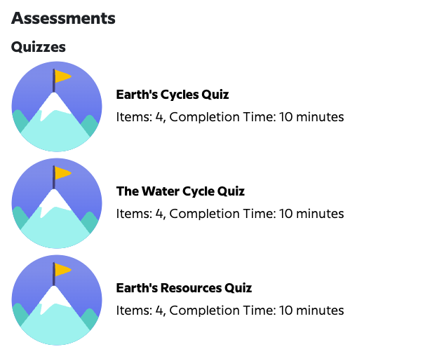 Science Quizzes – Help Center