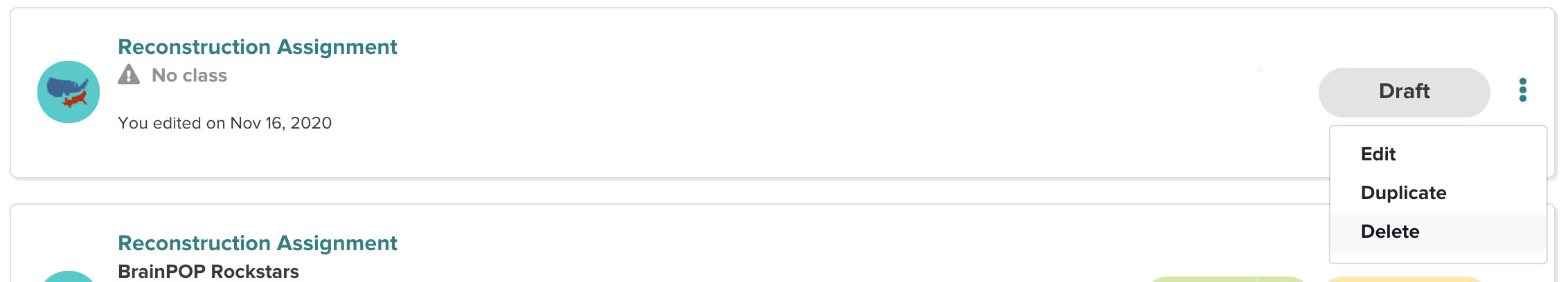 Manage Assignments – Help Center