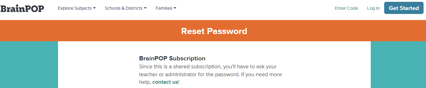 Reset your Password – Help Center